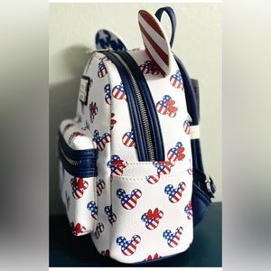 Loungefly | Bags | Nwt Disney Loungefly Stars Stripes American Flag Mini Backpack Mickey Minnie ...